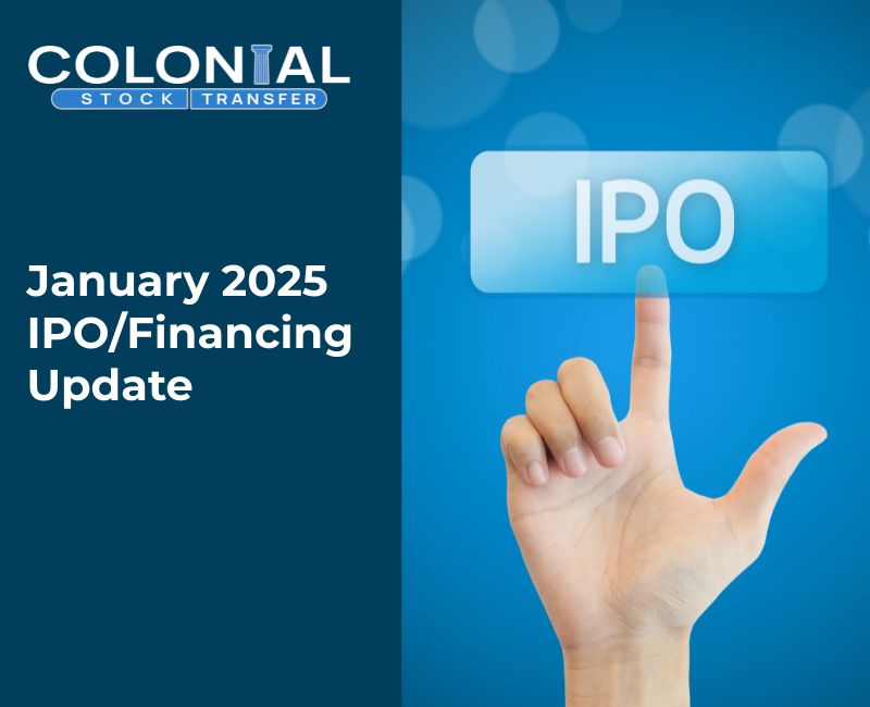 Financing/IPO Transactions – January 2025