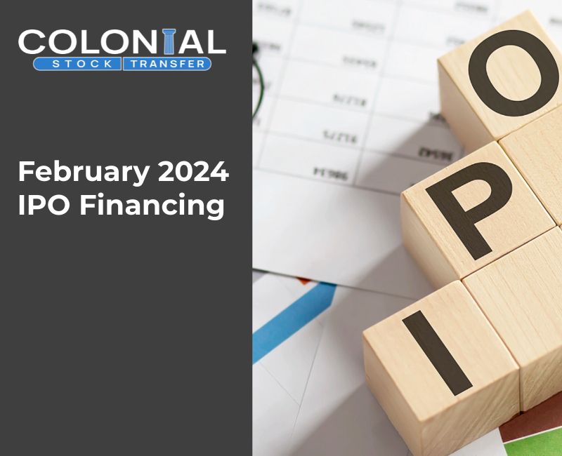 Financing/IPO Transactions – February 2024