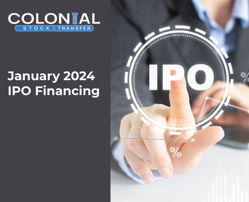 Financing/IPO Transactions – January 2024